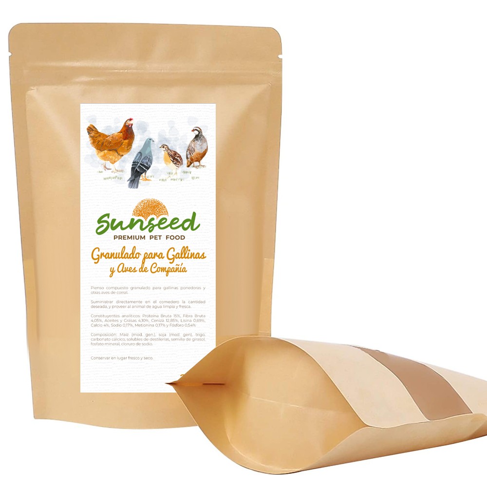 Pienso granulado para Gallinas y Aves de Compañía Sunseed 2,5Kg